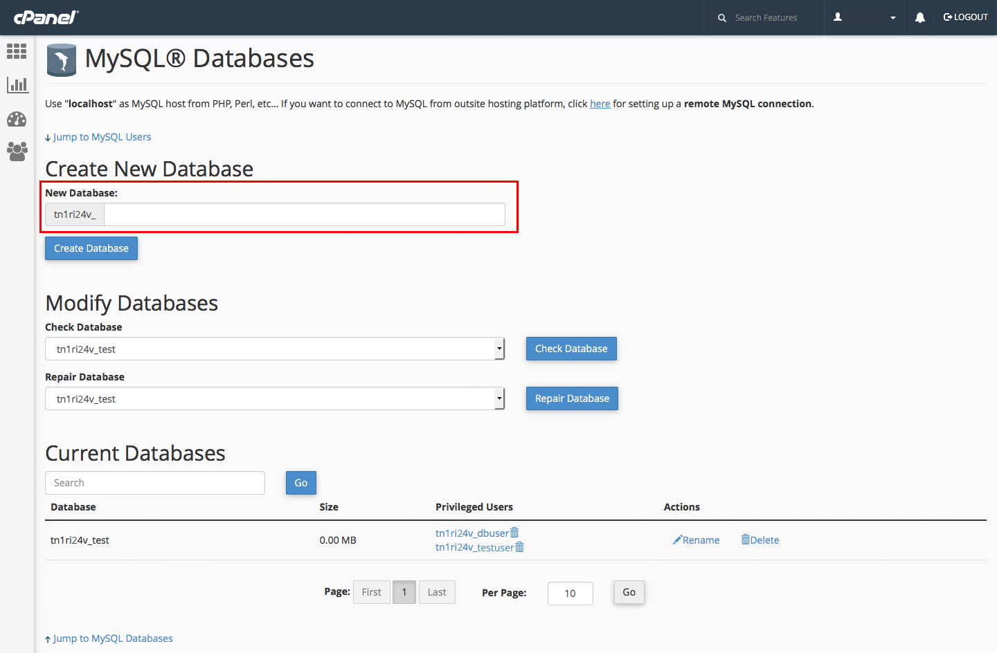 Creating A MySQL Database In CPanel Support Centre Names co uk