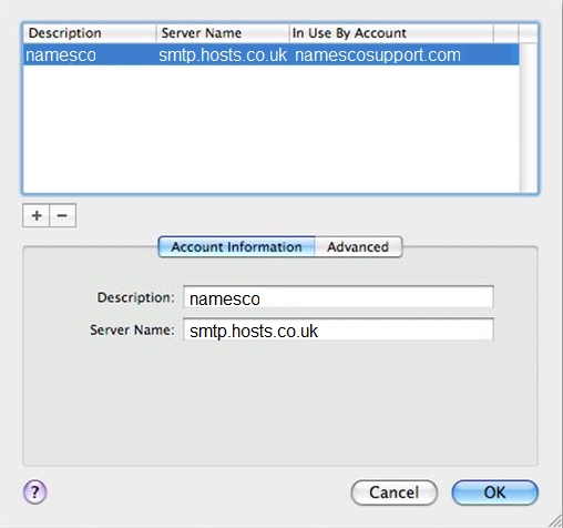 How To Set Up Edit SMTP Settings In Mac Mail Support Centre Names co uk