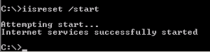 Open iis using command prompt - rewaseeker