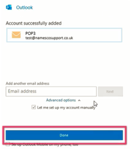 How to set up a POP3 account in Outlook 365 - Support Centre - names.co.uk