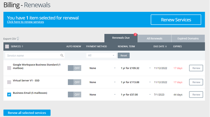 How to Renew Your Services - Support Centre - names.co.uk