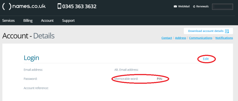 How Can I Find and Edit My Support Pin? - Support Centre - names.co.uk