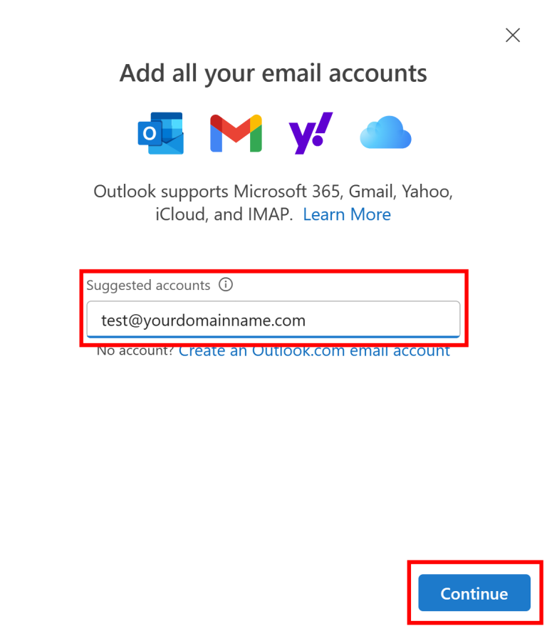 New Outlook: Setting Up IMAP - Support Centre - names.co.uk