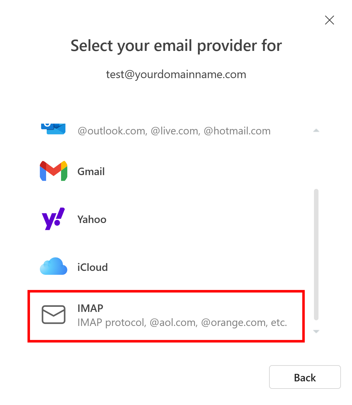 New Outlook: Setting Up IMAP - Support Centre - names.co.uk