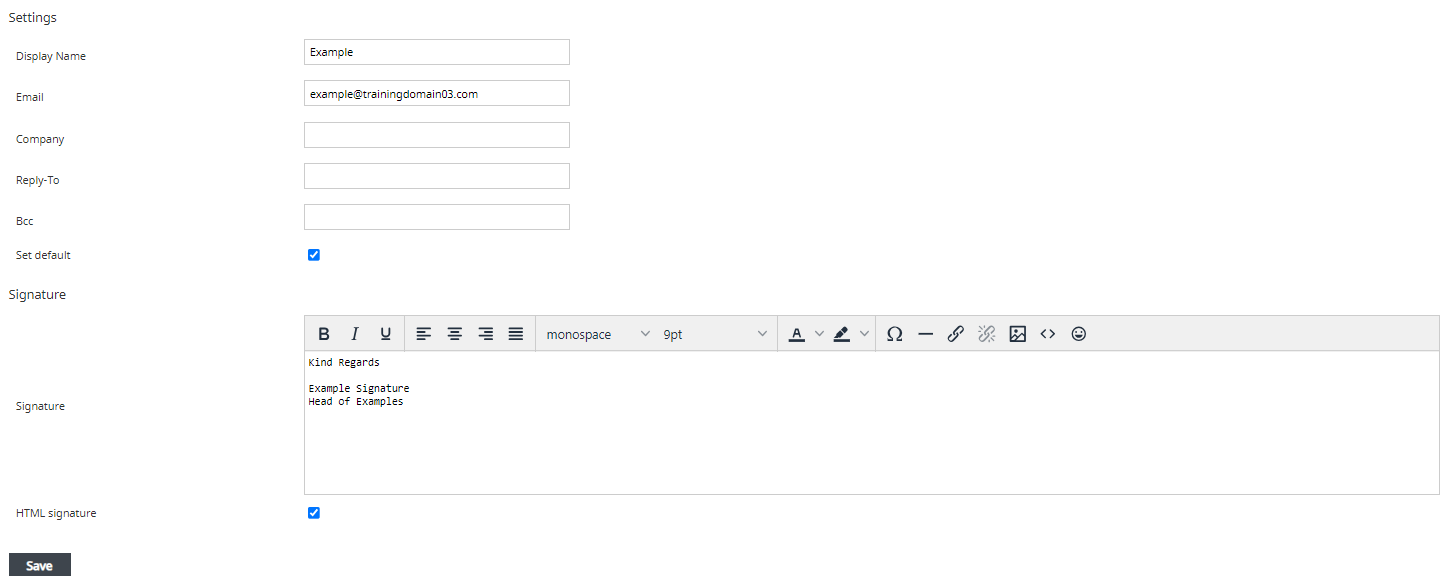 How to create a Signature in Webmail - Support Centre - names.co.uk