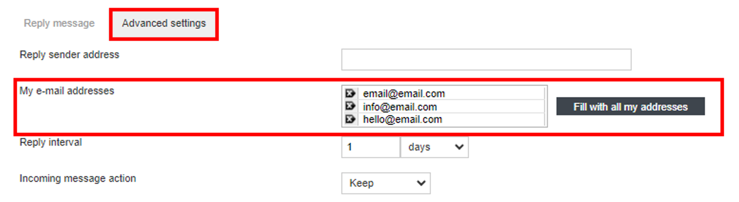 How to set an Out of Office message in Webmail - Support Centre - names ...