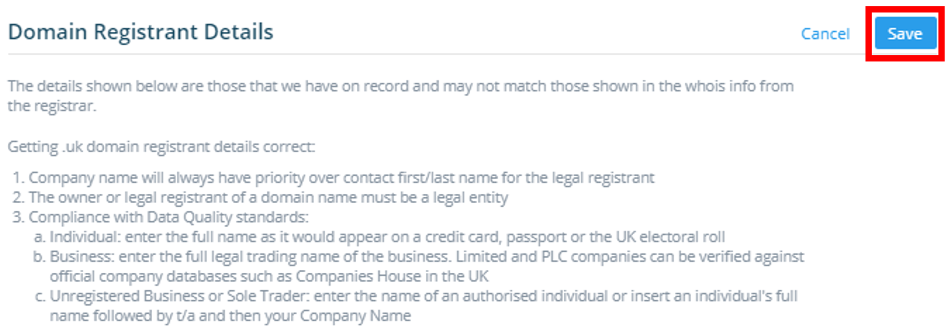 Changing the Legal Registrant of a Domain Name - Support Centre - names ...