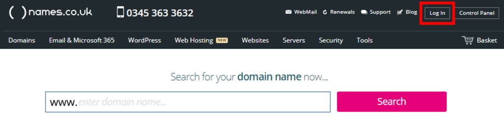 How to access your Online Control Panel - Support Centre - names.co.uk