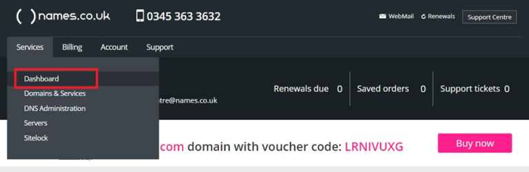 How to change your Nameserver Details - Support Centre - names.co.uk