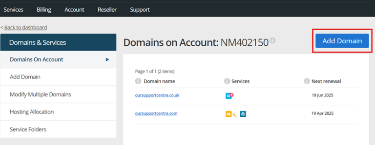 How to Transfer a Domain Name to Namesco - Support Centre - names.co.uk