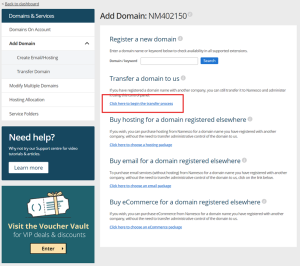 How to Transfer a Domain Name to Namesco - Support Centre - names.co.uk