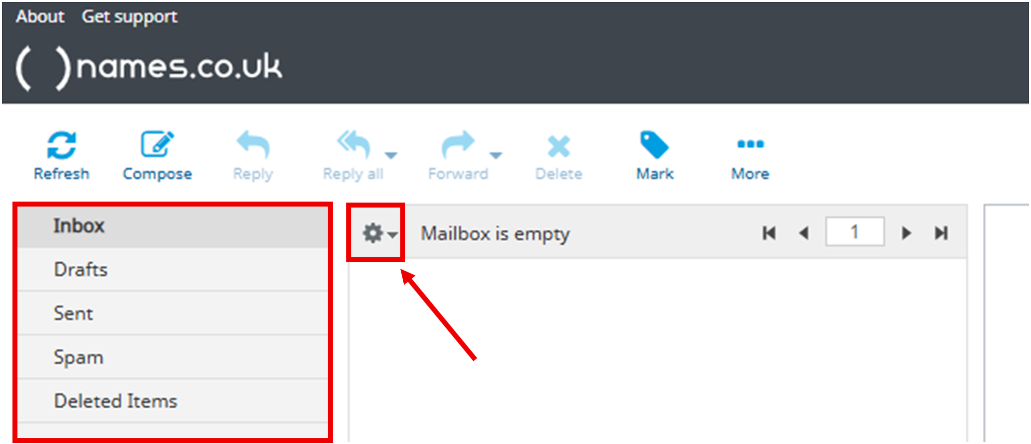 How to Change the Sort Order in Webmail - Support Centre - names.co.uk